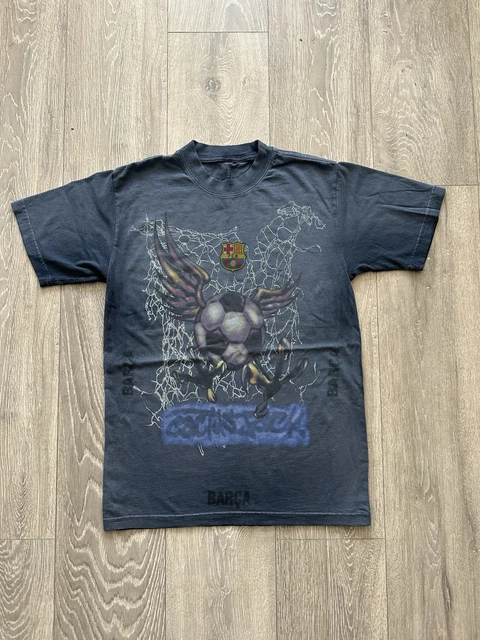 TRAVIS SCOTT X FC Barcelona Washed Spray Logo Tee (Small) £70.00 ...