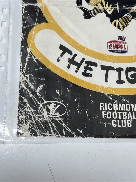 VINTAGE POSTER RICHMOND Football Club The Tigers Vfl Ampol Afl Football ...