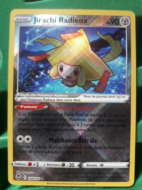 CARTE POKÉMON HOLO/REVERSE JIRACHI RADIEUX 120/195 EB12 Tempête ...