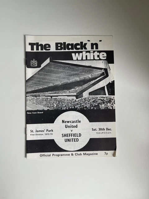 RARE NEWCASTLE UNITED v SHEFFIELD UNITED FOOTBALL PROGRAMME £4.90 ...
