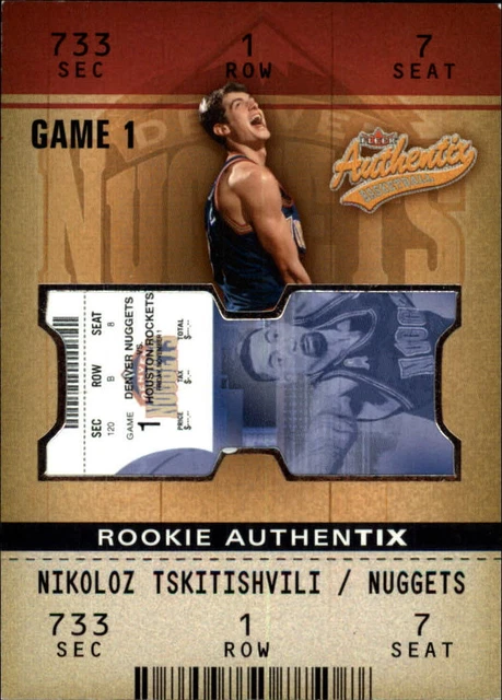 2002-03 FLEER AUTHENTIX #105 Nikoloz Tskitishvili RC /1250 - NM-MT EUR ... 2002-03 FLEER AUTHENTIX #105 Nikoloz Tskitishvili RC /1250 - NM-MT EUR ...