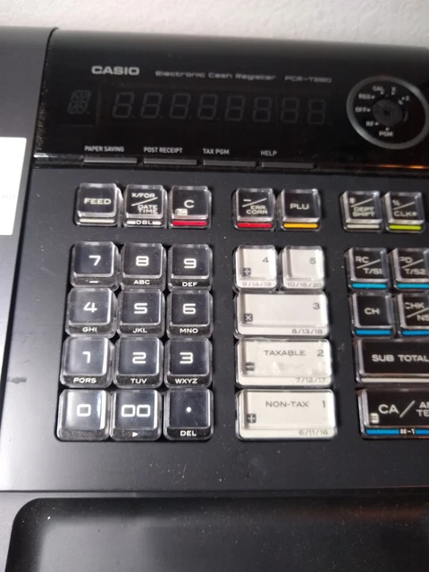 CASIO PCR-T280 ELECTRONIC Cash Register - NO KEYS - TESTED - WORKS ...