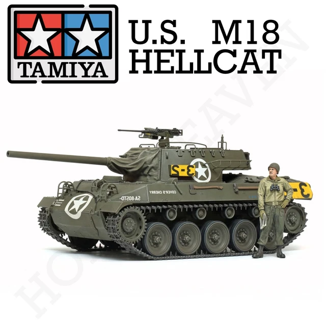 TAMIYA 1/35 US M18 Hellcat Tank Destroyer Military Model Kit Fast ...