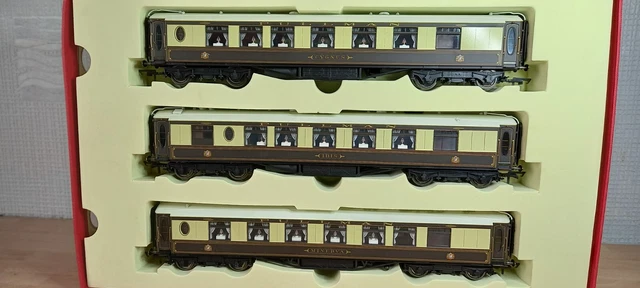 HORNBY PULLMAN COACHES WITH WORKING LIGHTS ORIENT EXPRESS TESTED ALL ...