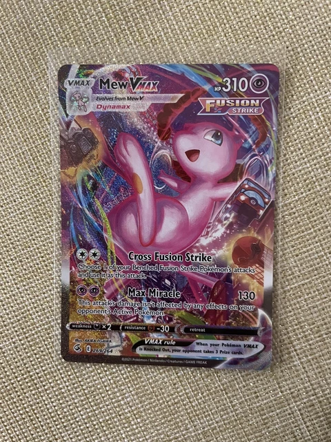 CARTE POKÉMON MEW Vmax 269/264 Alternative Poing de fusion Secret Alt ...