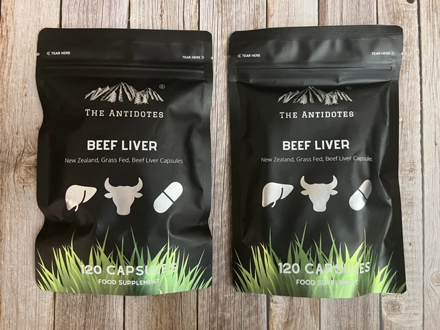 THE ANTIDOTES BEEF Liver Brand new 120 capsules X2 Free postage £19.95 ...