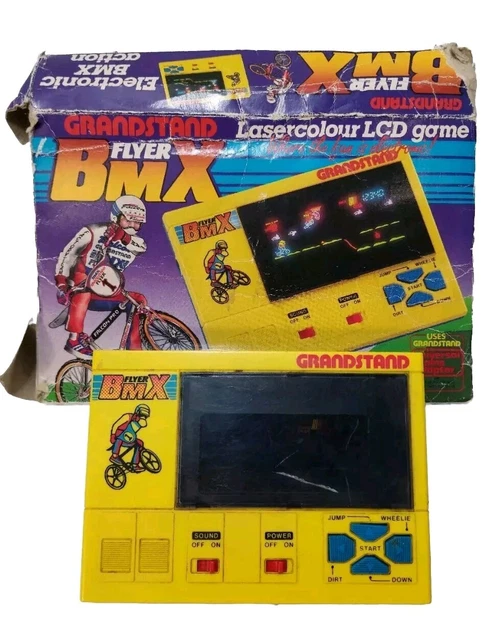 RARE VINTAGE 1983 Boxed Grandstand BMX Flyer Handheld Console £70.00 ...