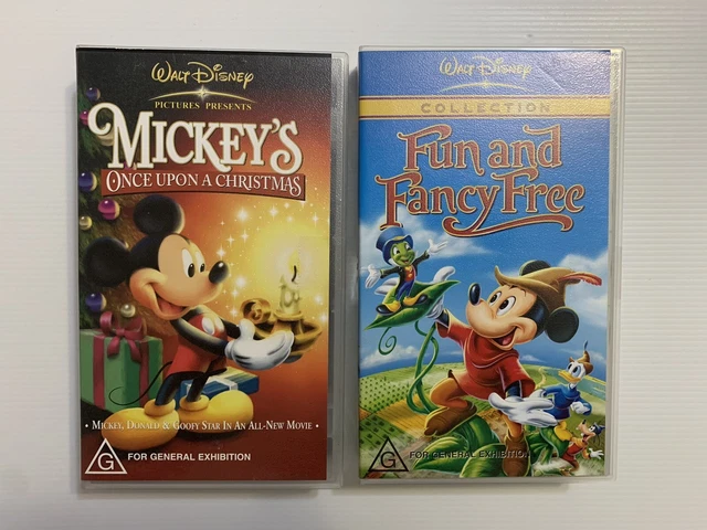 MICKEY MOUSE - VHS -x 2 - Once Upon A Christmas & Fun And Fancy Free ...
