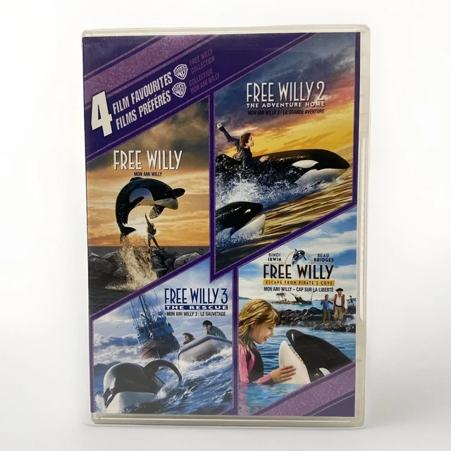 FREE WILLY 1 2 3 4 Movie Collection (4-Disc DVD) Canadian Bilingual ...