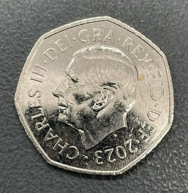 RARE CIRCULATED KING Charles Atlantic Salmon 50p Coin Fifty Pence NO ...