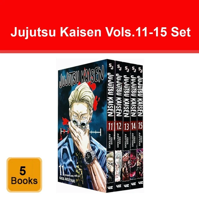 JUJUTSU KAISEN SERIES Vols. 11 - 15 : 5 Books Collection Set By Gege Akutami NEW EUR 39,05 ...