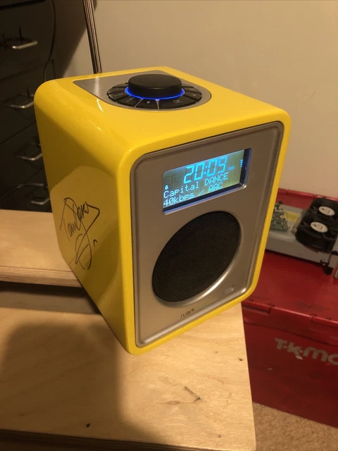 RUARK R1 MK2 DAB/DAB+/FM Radio/Clock Sefridges Yellow. Tom Jones Signed ...