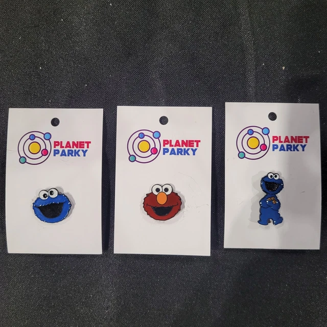 SESAME STREET PIN badge - cute Elmo or Cookie Monster enamel pin badge ...