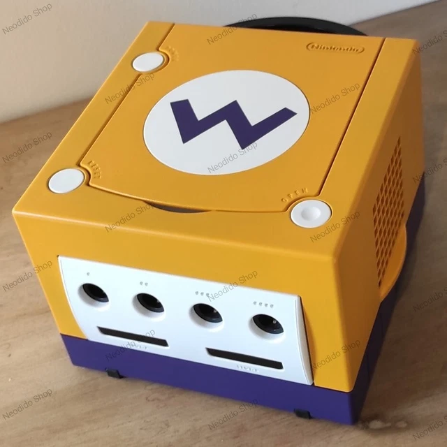 CONSOLE NINTENDO GAMECUBE custom wario waluigi mario bros mod swiss EUR ...