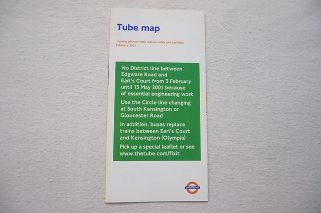 JULY 1990 LONDON Underground Pocket Map Tube Map Tube Centenary VGC EUR ...