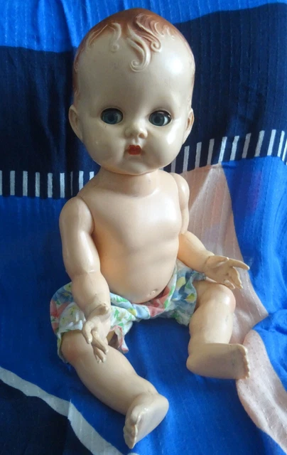 VINTAGE 15” (38CM) Hard Plastic 1950s Pedigree Doll with Flirty eyes £ ...