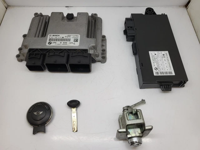 BMW MINI R56 LCI N16 ONE ECU Kit Manual 1 KEY CAS & Door Lock Barrell ...