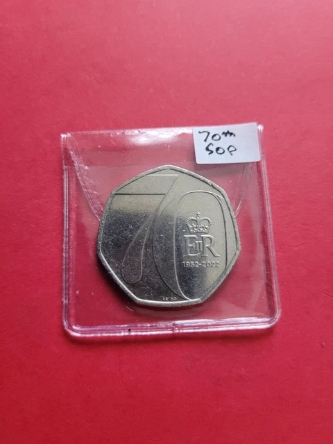 QUEEN ELIZABETH 70TH Jubilee 50p Er 70 50 Pence Coin UK £1.37 - PicClick UK