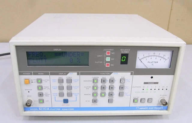 MINATO ELECTRONICS 6610A ANALIZZATORE FLUTTER PROFESSIONALE MULTIVOLTA ...