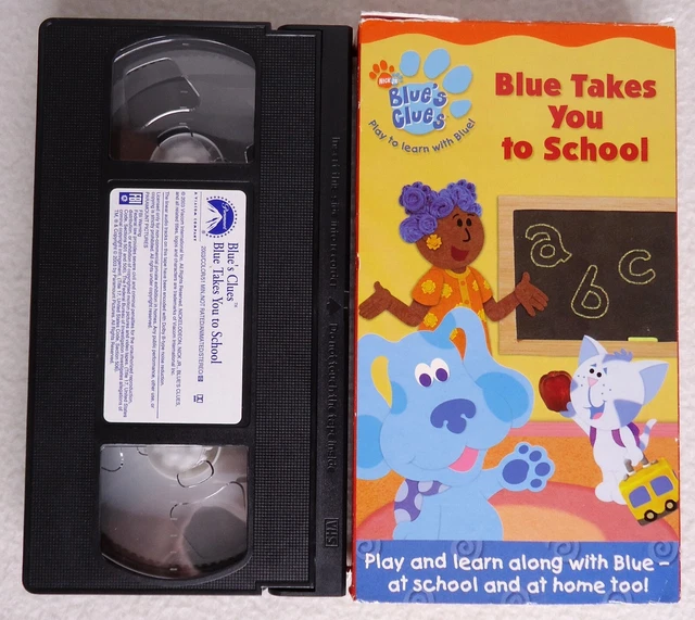 BLUE'S CLUES VHS Blue Takes You to School Play to Learn Nick Jr 2003 ...