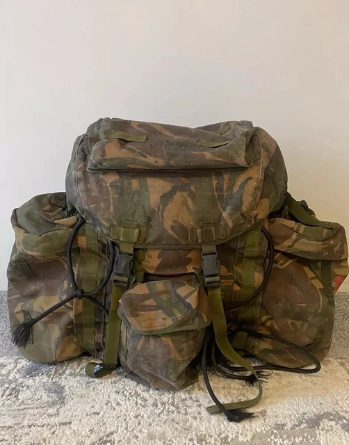 GENUINE BRITISH ARMY Bergen DPM Camo Rucksack Short Back 100L Tabbing ...