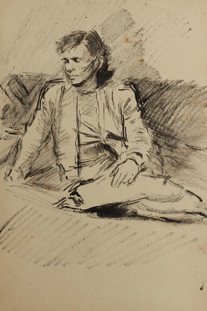 SCHIZZO DEL RITRATTO dell'uomo del disegno dell'inchiostro originale ...