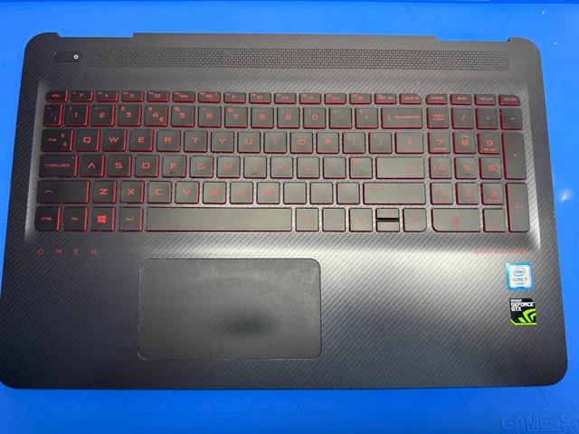 GENUINE HP OMEN 15-AX TPN-Q173 Palmrest With Keyboard Touchpad Power ...