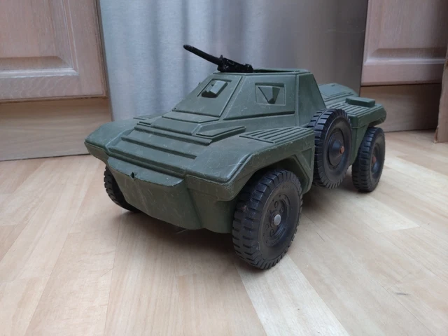 VINTAGE ACTION MAN Armoured Car Irwin Original with Machine Gun Palitoy ...