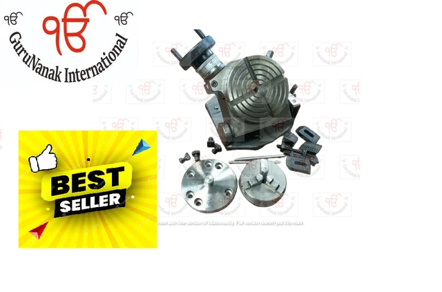 TAVOLA ROTANTE INCLINABILE di precisione da 4""/65 mm con mandrino a 3 ...