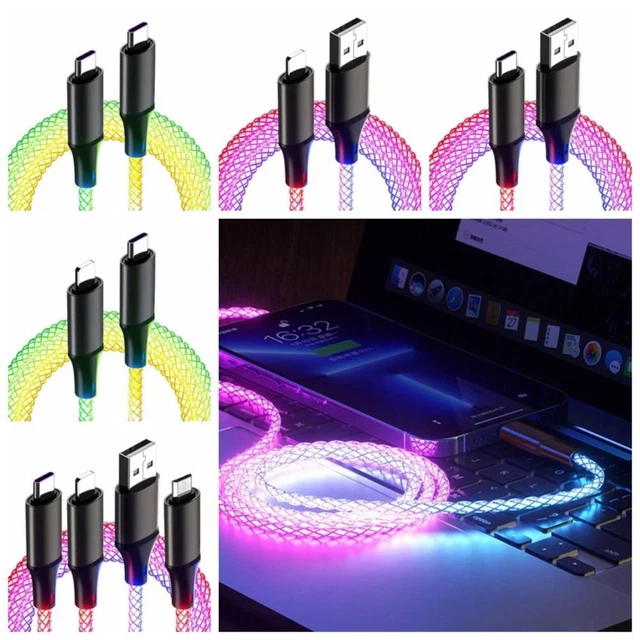 RGB RGB STREAMER Glowing Line RGB Fast Charging Cable Mobile Phone ...