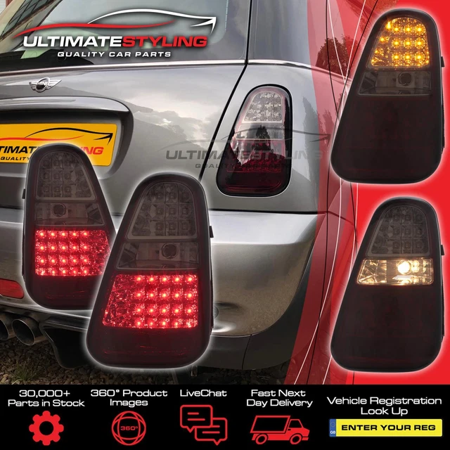 MINI R50 R53 Rear Lights Red Smoked LED Back Tail Cooper S One 2004 ...