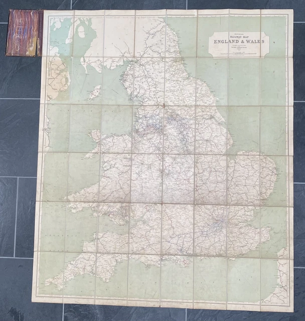 ORIGINAL 1906 OFFICIAL Clearing House Railway Map of England & Wales ...
