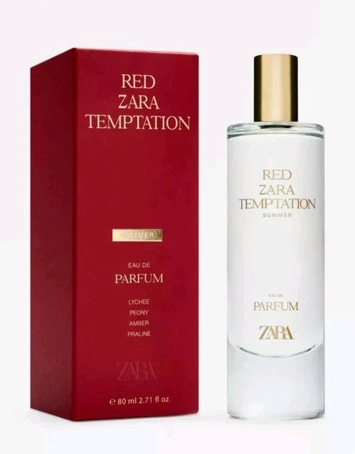 ZARA RED TEMPTATION Summer Eau De Parfum EDP Fragrance Spray 80ml Brand ...