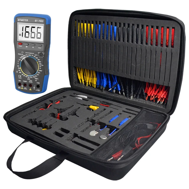 MULTIMETER TEST LEAD Kit Electrical Alligator Clip Test Probe Pen Tool ...