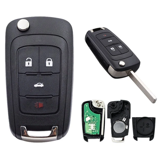 FOR CHEVROLET FOR Cruze 4 Button Remote Key Fob Replacement with Flip ...