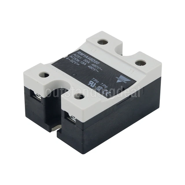RM1A48D50 RATED 50A Solid State Relay Module Original 1-Pole Panel ...