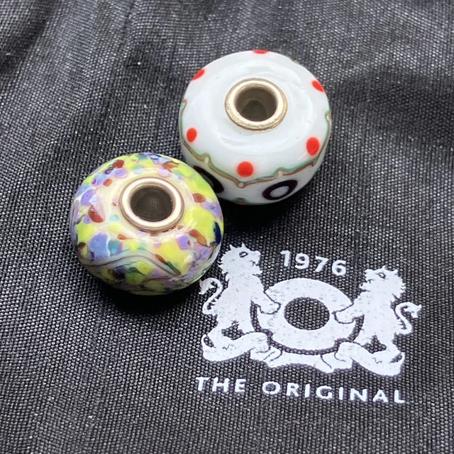 TROLLBEADS HTF RARE Trollstone And Mini Barrel Glass Bead Set $399.00 ...