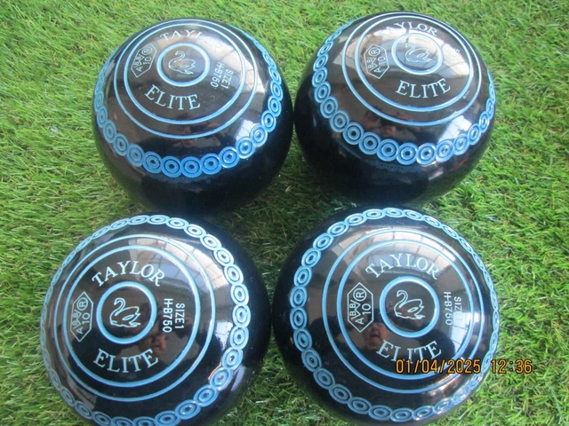 GREAT TAYLOR ELITE Lawn / Indoor / Short-Mat Bowls Size 1 £199.36 ...