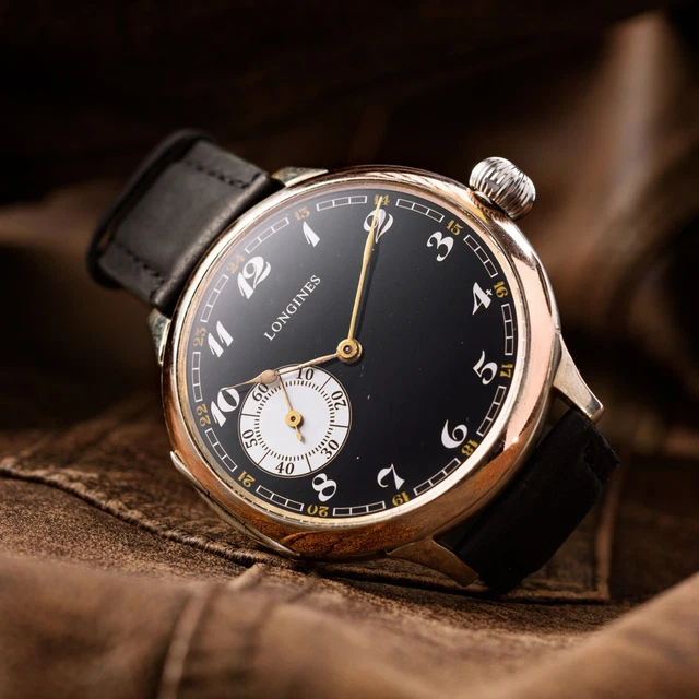 LONGINES GRAND PRIX Watch Silver Case 51mm Swiss Made 1910s Sapphire ...