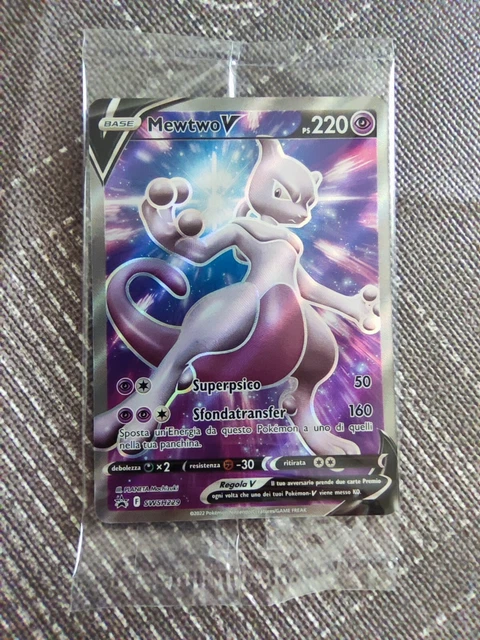 CARTA POKEMON MEWTWO V Promo Full Art Pokémon Go ITA Sealed EUR 8,00 ...
