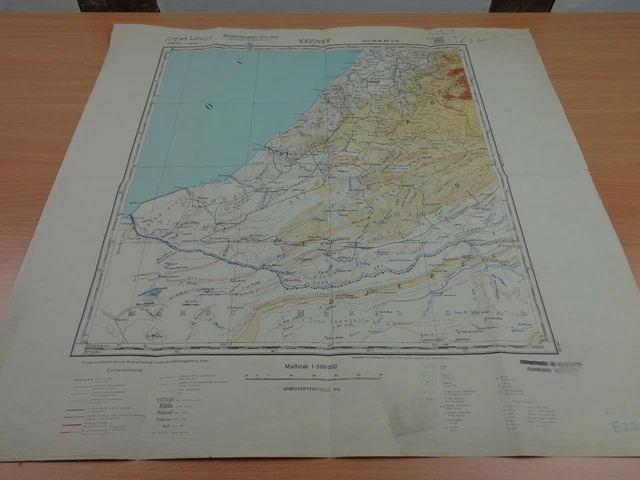 WW2 &RESTRICTED& GERMAN map of MOROCCO "TIZNIT" (1941 - Vichy ...