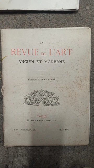 LA REVUE DE L'ART ANCIEN ET MODERNE , N°99, Tome XVll, 5ème Année EUR 8 ...