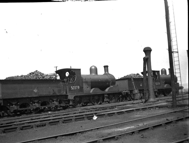 BRITISH RAILWAY STEAM Negative Two Aspinall 11 52378/9 At Aintree Shed ...