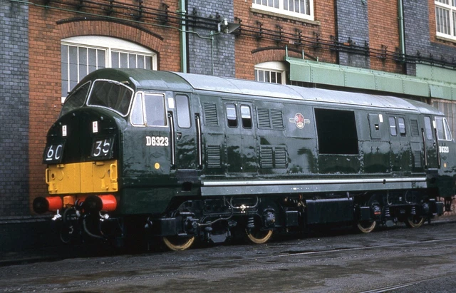 COLOUR RAIL SLIDE, DE2453, Class 22, D6323, green livery, Swindon Works ...