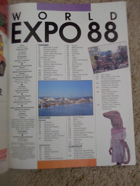 WORLD EXPO 88 The Official Souvenir Program of the 1988 Brisbane Expo ...