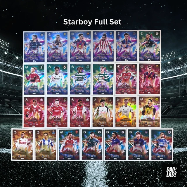 MATCH ATTAX 2025/26 Starboy Limited Edition Full set of 25 cards £25.00 ...