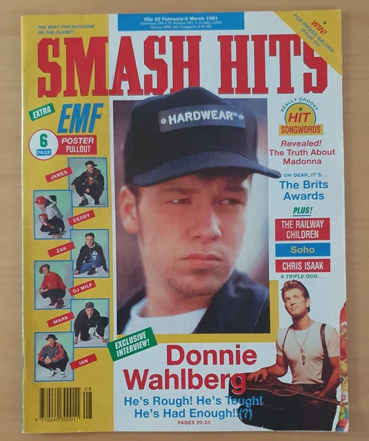 SMASH HITS MAGAZINE. Feb Mar 1991. NKOTB. Chris Isaak. Madonna. Mc ...