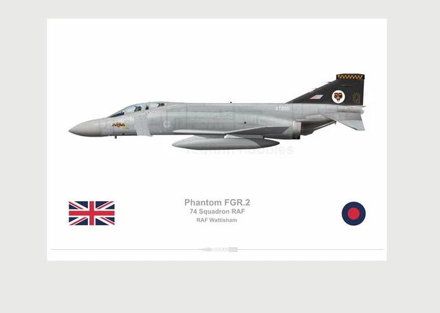 WARHEAD ILLUSTRATED PHANTOM FGR.2 74 SQN RAF XT895 Aircraft Print $29. ...