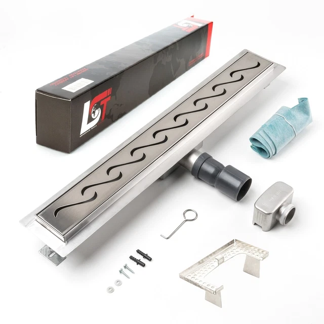 SHOWER GUTTER SHAFTS 600x70mm drain shower rust with stainless steel ...