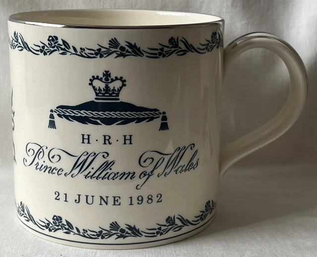 LARGE WEDGWOOD MUG Celebrating The Birth Of H.R.H. Prince William Of ...